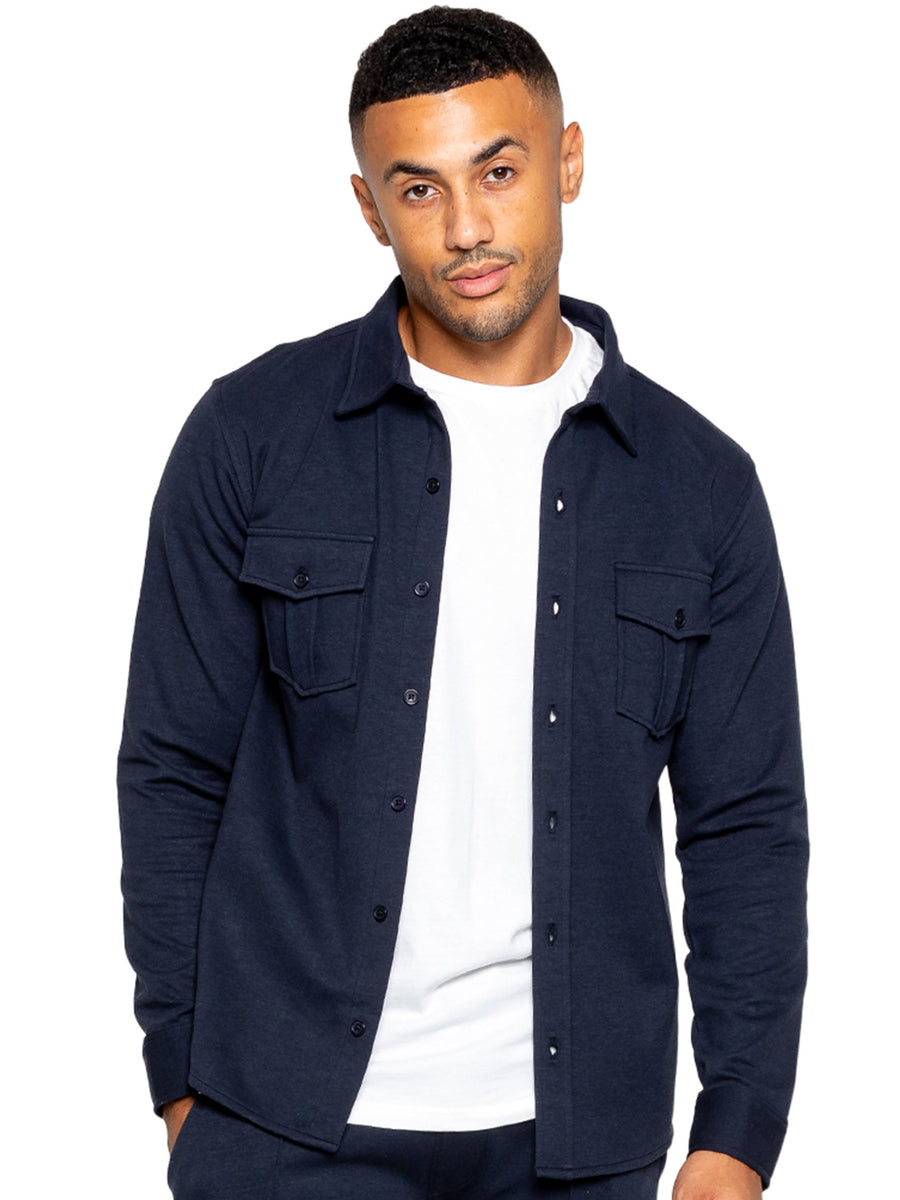 Santino Casual Overshirt - Navy – ENZO Jeans
