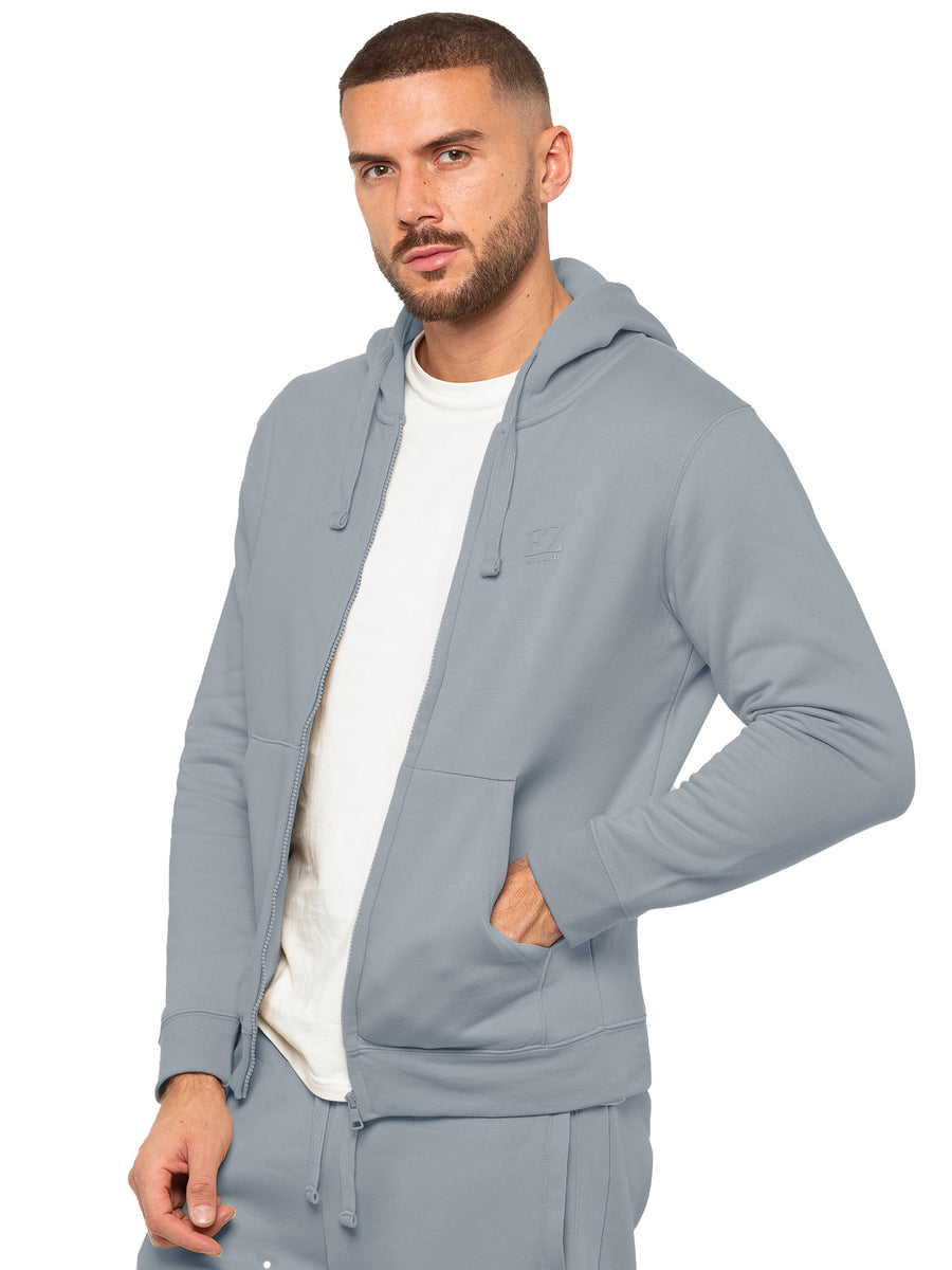 Archer Print Zip Up Hoodie - Coastal Blue – ENZO Jeans