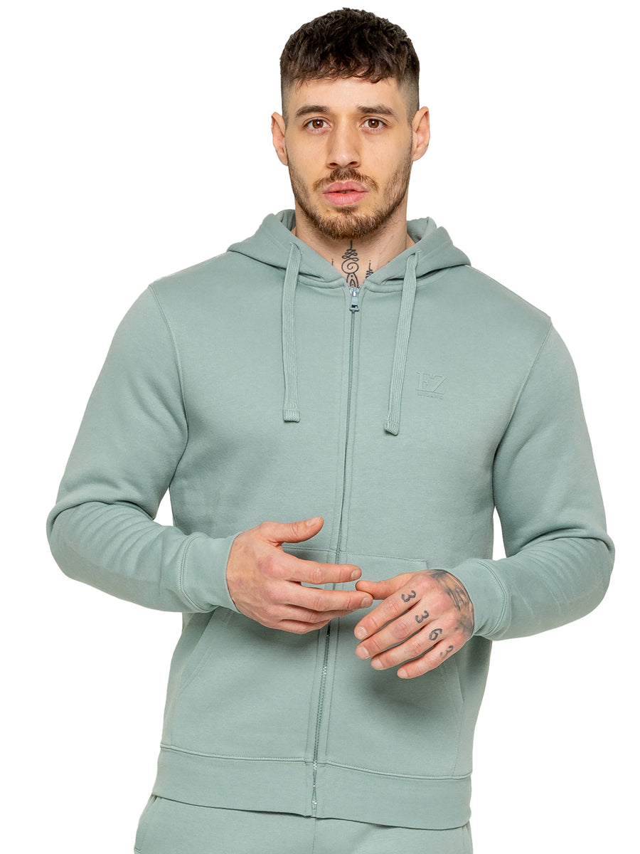 Archer Print Zip Up Hoodie - Sage – ENZO Jeans