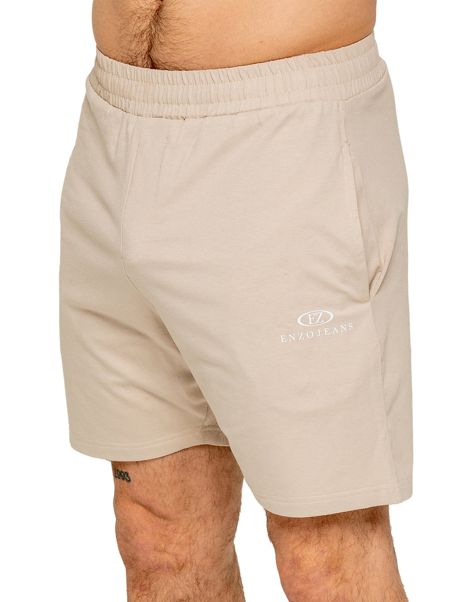 Fabian Logo Shorts - Stone – ENZO Jeans