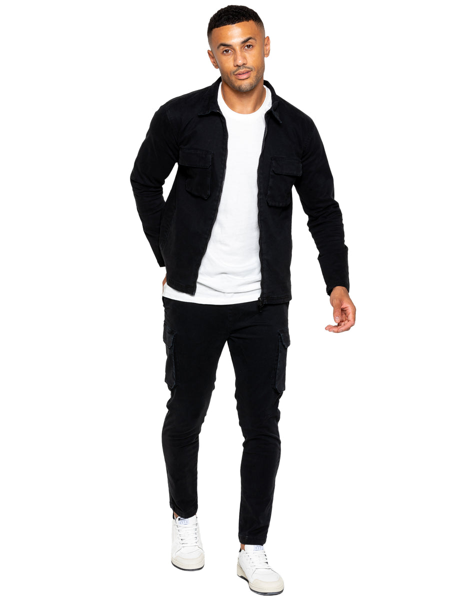 Nova Dye Cargo Jacket and Pants Set - Black – ENZO Jeans
