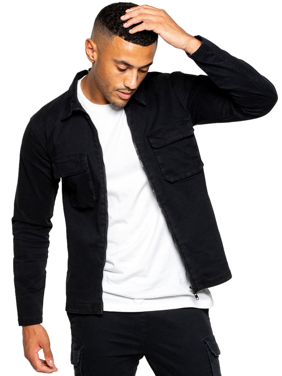 Nova Dye Cargo Jacket - Black – ENZO Jeans