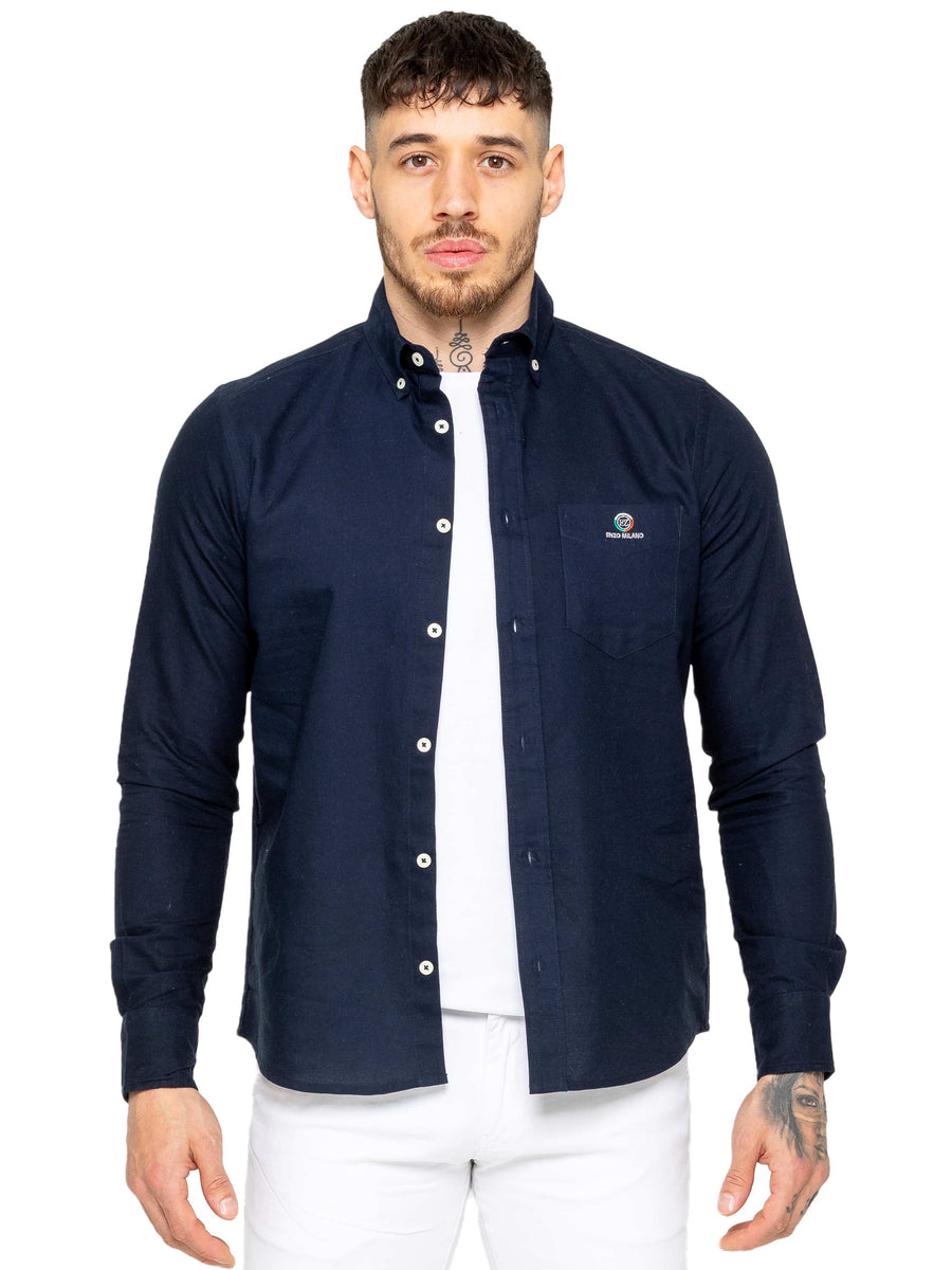 Grayson Classic Fit Shirt - Navy – ENZO Jeans