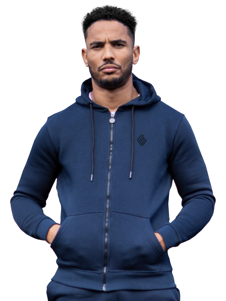 Carter Zip Up Hoodie - Blue – ENZO Jeans