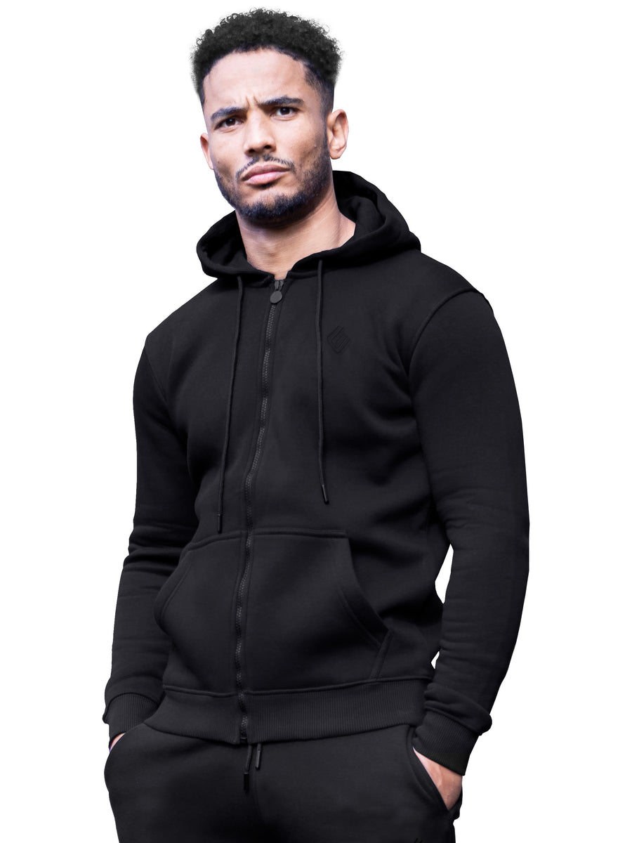 Carter Zip Up Hoodie - Black – ENZO Jeans