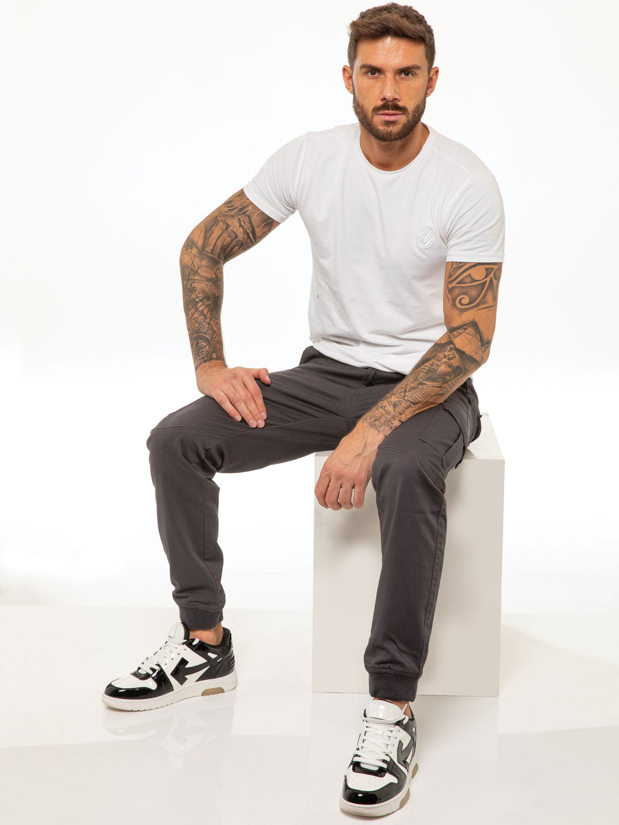 Kyle Stretch Cargo Pants - Grey – ENZO Jeans